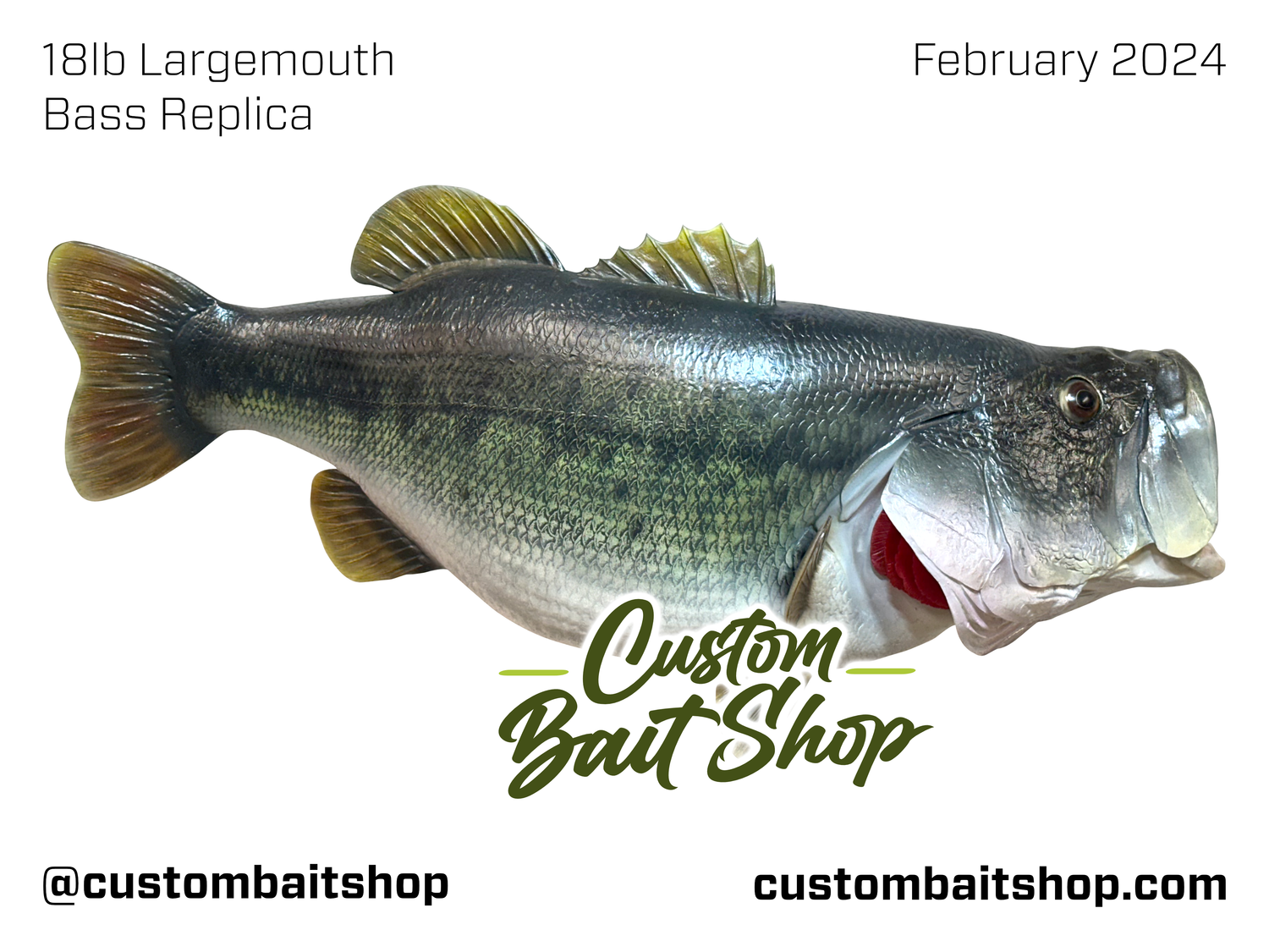 Largemouth Bass Fish Replica Mount Taxidermy – Custom Bait Shop